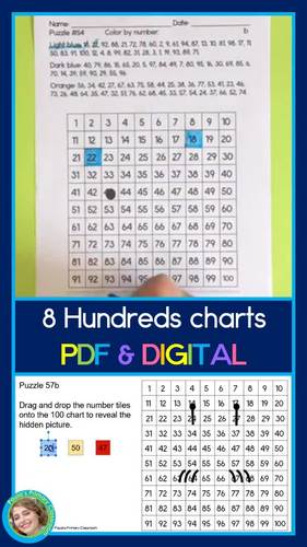 Ocean 100s Chart | Hundreds Chart Mystery Pictures Print and Digital Bundle