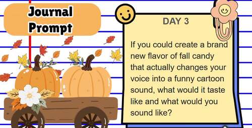 Quick Writes Writing Routine I EDITABLE October Writing Prompts 3rd ...