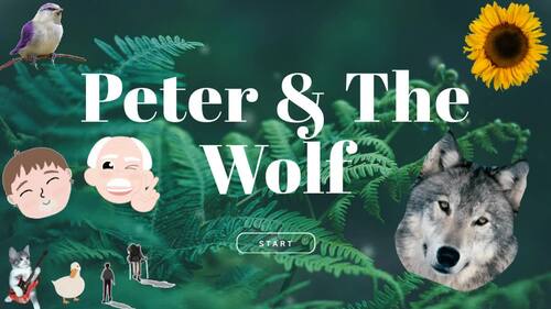 Peter & The Wolf- Lesson Slideshow- 2 Virtual Games- Listening Choice Board