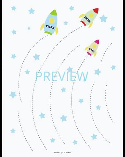 Space Tracing Practice Worksheets, Pre-Writing, Handwriting, Fine Motor ...