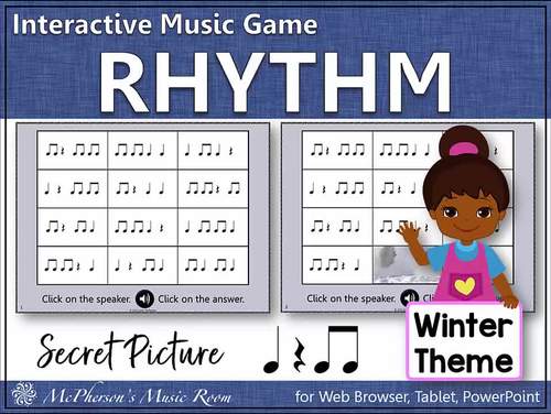 Winter Music Eighth Notes Interactive Rhythm Game {Reveal the Secret ...