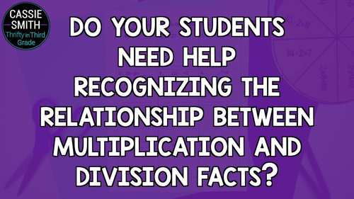 Related Facts Multiplication and Division Fact Families - Interventions ...