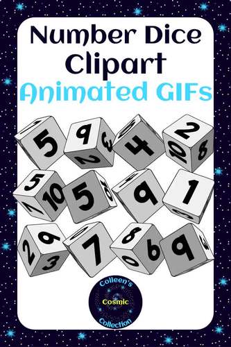 Digital Dice GIFs - Animated Clipart – Numbers by Colleen's Cosmic ...