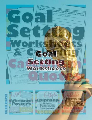 Goal Setting Sheets & Catechism Coloring Pages - New Years Resolution ...