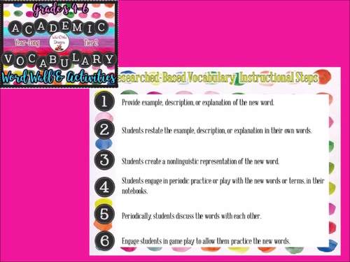 Tier 2 Academic Vocabulary Word Wall, Lesson Plans, Student Notebook ...