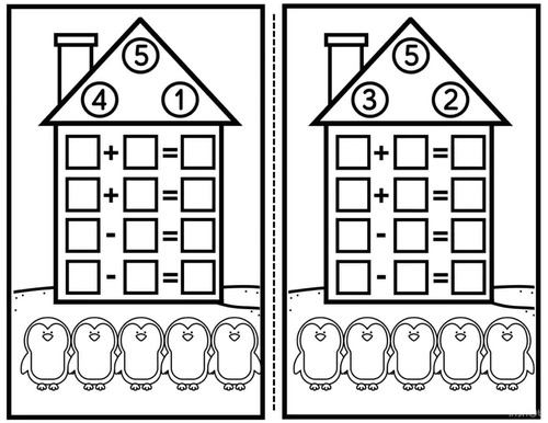 Winter Fact Families Mini-Book Set for Kindergarten | Parts of 4 and 5