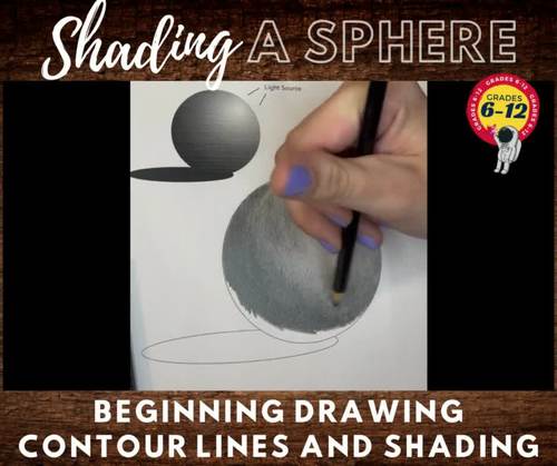 Shading A Sphere Cross Hatching Drawing Worksheets And Demo Middle
