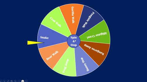 Animal Walk Spin the Wheel – Digital Gross Motor Movement Game (PowerPoint)