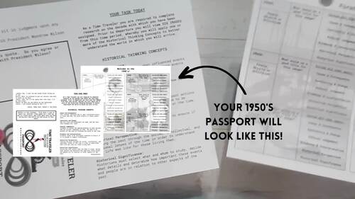 Historical Images Activity: The 1950's by Engaging4Students | TPT