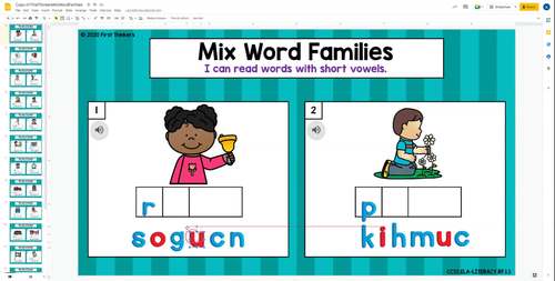 Mix Short Vowel Blends and Digraphs Phonics Game Google Slides Seesaw ...