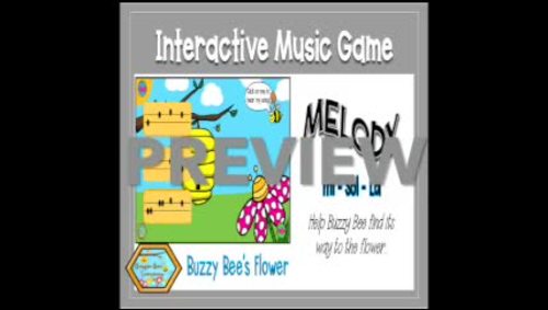 Buzzy Bee - Mi-Sol-La Melodies - Interactive Listening Activity | TpT