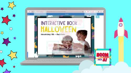 Halloween BOOM CARDS GOOGLE SLIDES speech therapy interactive story ...