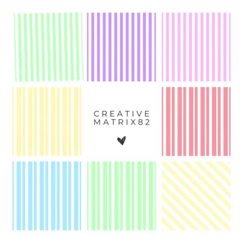 Pastel Stripes Digital Paper, Striped Seamless Patterns by Creative ...