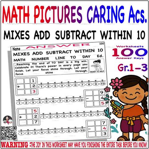 Number Line Mixed Addition and Subtraction to 10 Lift Math Literacy ...