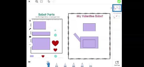 Valentine Robot Graphing - Craft | DIGITAL | Google Slides & Seesaw