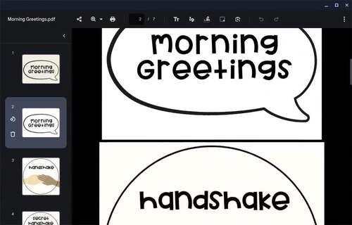 Morning Greetings Visual Cards/Door Display by Arieanna Gonzales