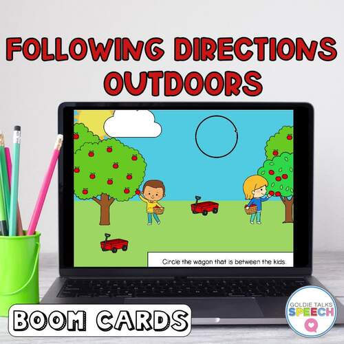 Following Directions Outdoors : Spatial Concepts | Boom Cards | Speech ...