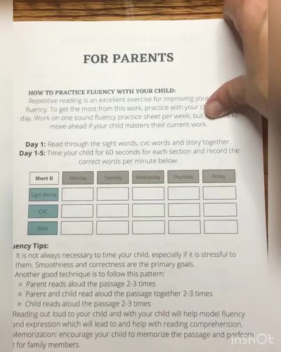 First Grade Short O CVC Words Phonics Worksheets Fluency Reading Passages