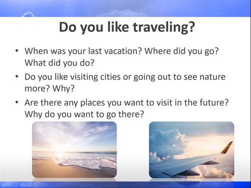Your Traveling Bucket List / ESL Speaking Lesson for Low Levels (A2 level)