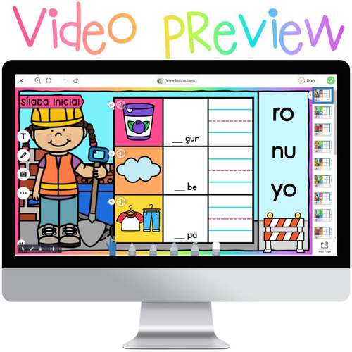 Sílaba Inicial Digital - Google Slides™ | SeeSaw™ | PowerPoint | TPT