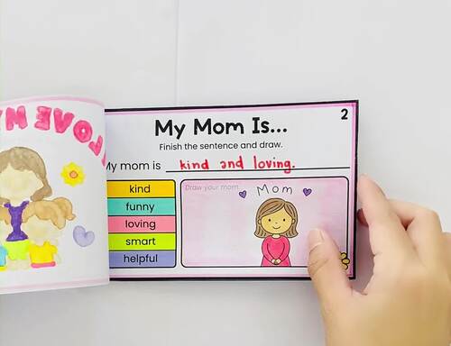 Mother’s Day Mini Book Craft Writing Gift | Grades 1–3 SEL by ...