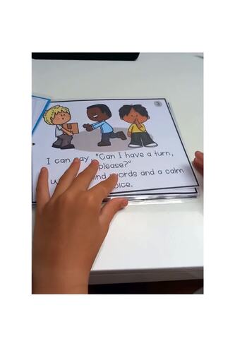 Taking Turns Story: Adapted Social Skills Story| Narrative with Visuals ...