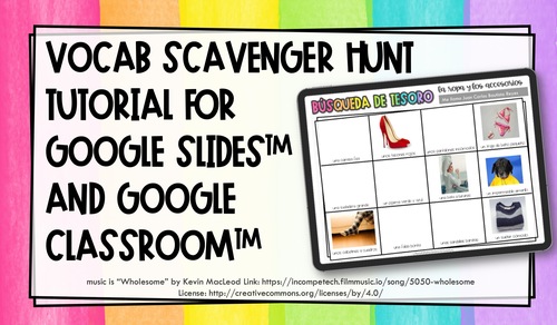 Tutorial | How to Use My Vocab Scavenger Hunts with Google Slides™
