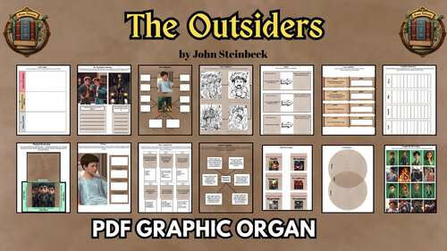 THE OUTSIDERS by SE Hinton - ELA Literature PDF Graphic Organizer