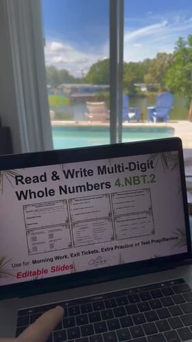 Read & Write Multi-Digit Whole Numbers 4.NBT.2 | Morning Work | Test Prep