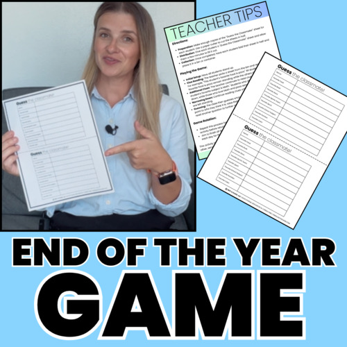 No Prep End of the Year Game, Fun EOY Activities, Last Day | Last Week ...