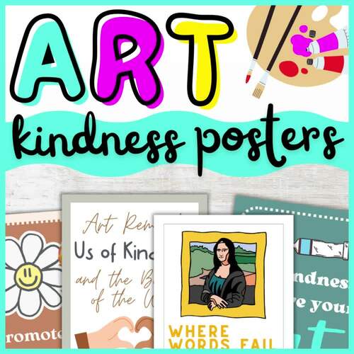 Art Room Kindness Posters | Art SEL Art Class Classroom Decor Bulletin ...