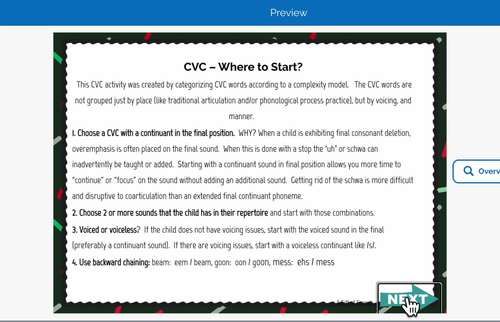 Christmas Apraxia CVC Words NO PREP Final Consonant Deletion Activity