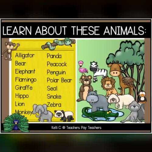 Zoo Animals STEAM Activities and Virtual Field Trips for Centers by Kelli C
