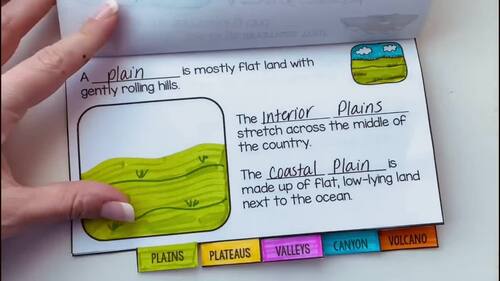 United States Geography - Landforms Flip Book Activity by The Off Duty ...
