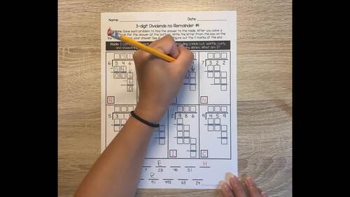 Long Division Worksheets with Self-Checking Riddles | 4th Grade Math