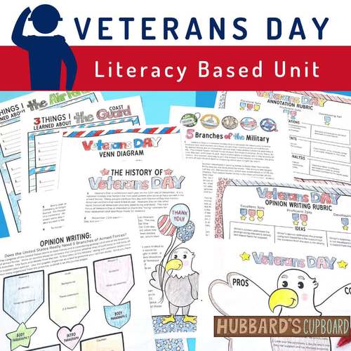 Veterans Day Writing / Veterans Day Activities / Google Classroom Option