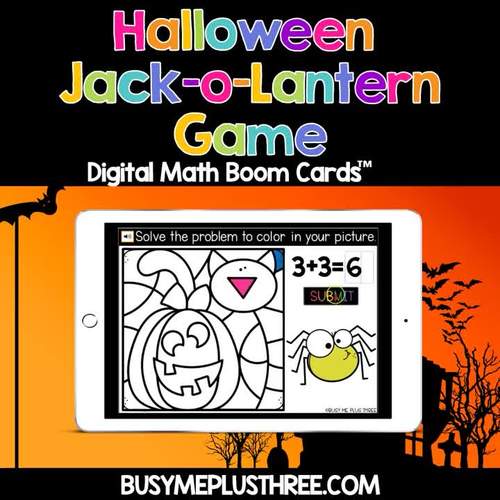 Boom Cards™ Halloween Color by Code JACK-O-LANTERN Digital Learning ...