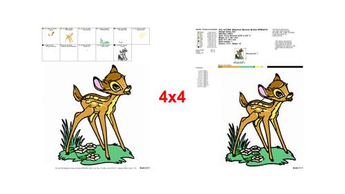 Disney Bambi Young Fawn Nature Scenes Flowers Butterflies Bluebirds ...