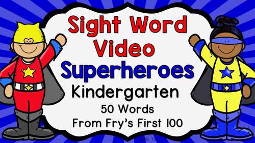 Sight Word Practice Video, Kindergarten, Superheroes by Teaching with ...