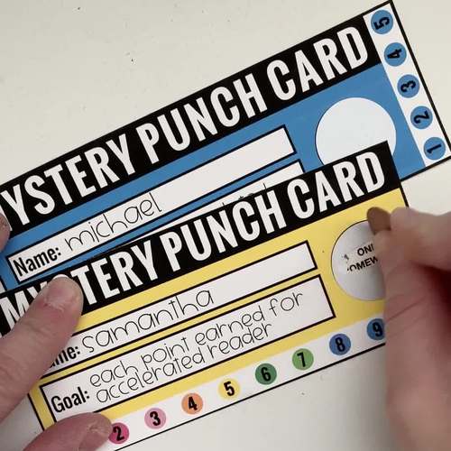 Behavior Punch Cards - Classroom Management - Editable | TPT