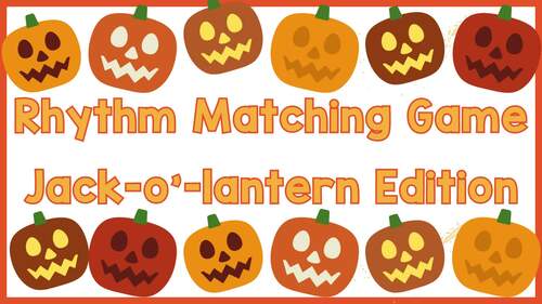 Halloween Music Rhythm Matching Game Video Worksheet Rhythm Assessment