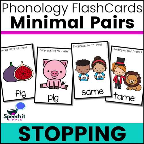 Stopping Minimal Pair Cards - Minimal Pairs - Phonology - Flashcards ...
