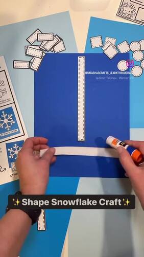 2D Shape Snowflake Craft Geometry Kindergarten Math Winter Bulletin ...