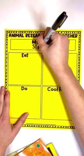 Informative Writing Unit with Animal Research Flipbook Craft | TpT