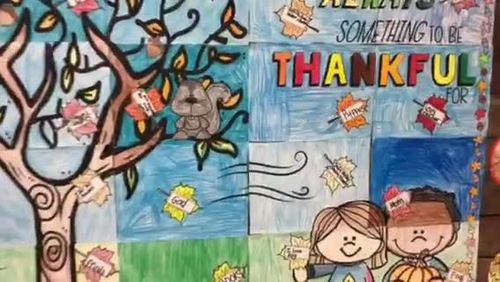 Thanksgiving Bulletin Board - Collaborative Poster by Classroom Base Camp