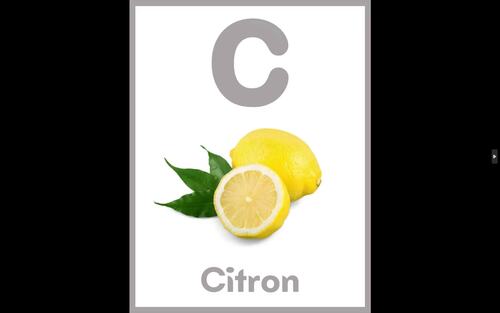 French Alphabet letters Flashcards with real photos for Preschool ...