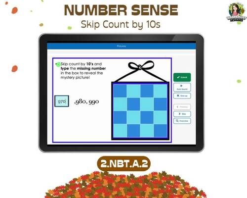 Back 2 School - Skip Count by 10s - 2.NBT.A.2 by Wanderlust Designer