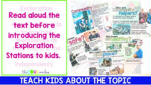 Community Helpers - Preschool and Pre-K Exploration Stations | TPT