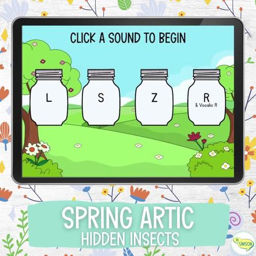 Spring Articulation Boom Cards™ Find the Hidden Insects S Z R L | TPT