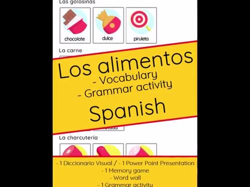 Food - Los alimentos (1): vocabulary & classroom activity (Spanish ...